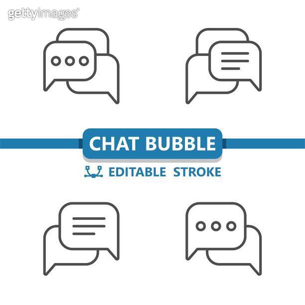 Chat Bubbles Icons. Speech Bubble, Chat, Comment, Message, Conversation ...