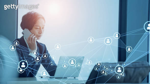 Human communication network concept. Business network. Management ...