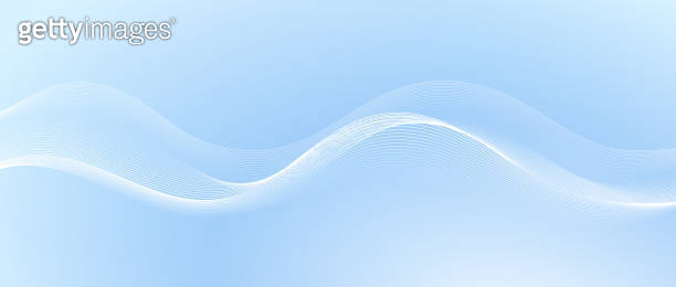 Undulate smooth wave lines design. Abstract flowing stripes template ...