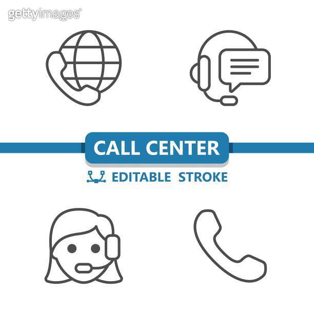 Call Center Icons. Customer Support, Customer Service, Telephone, Phone ...