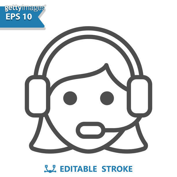 Female Call Center Representative Icon. Call Center, Customer Service ...