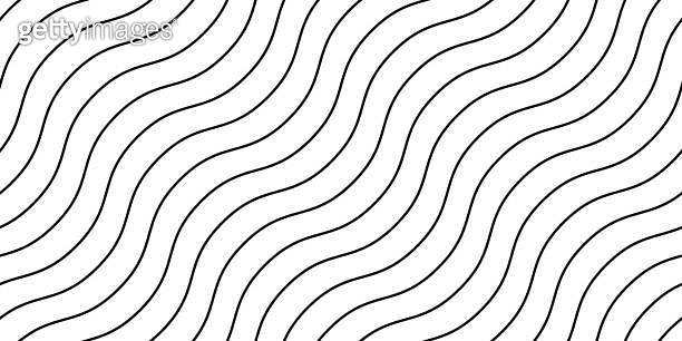 Wavy lines seamless pattern. Undulate stripes repeating background ...