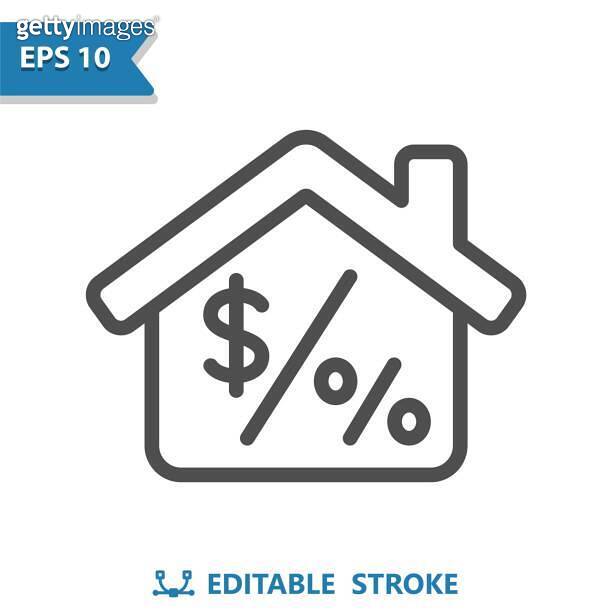 House Icon. Home, Mortgage, Dollar, Price, Percent, Percentage Sign 이미지 ...