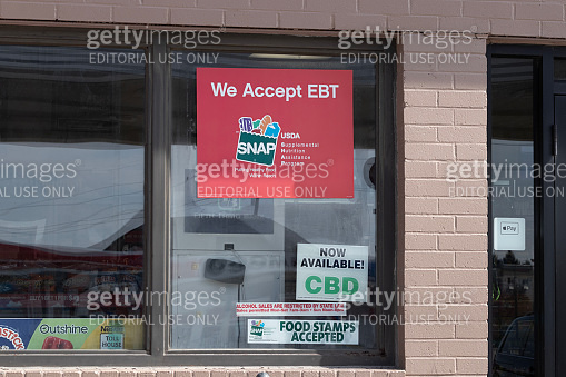 SNAP and EBT Accepted here sign. SNAP and Food Stamps provide nutrition ...