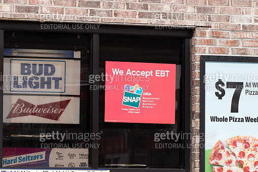 SNAP and EBT Accepted here sign. SNAP and Food Stamps provide nutrition ...