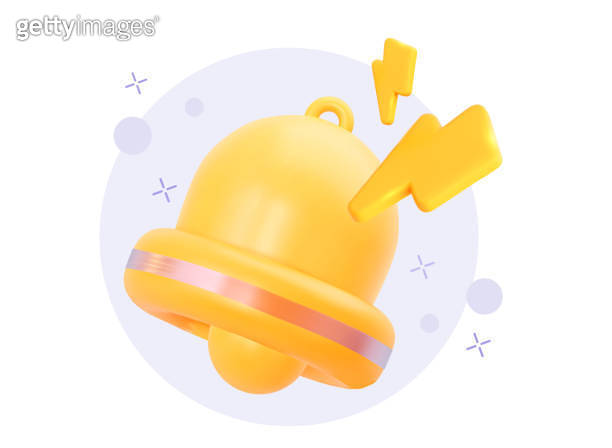 3D Reminder. 3d notification message icon. Vector illustration. 이미지 ...