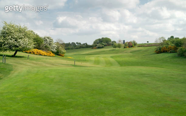 View of the Westwood public parkland and golf course. Beverley, UK. 이미지 ...