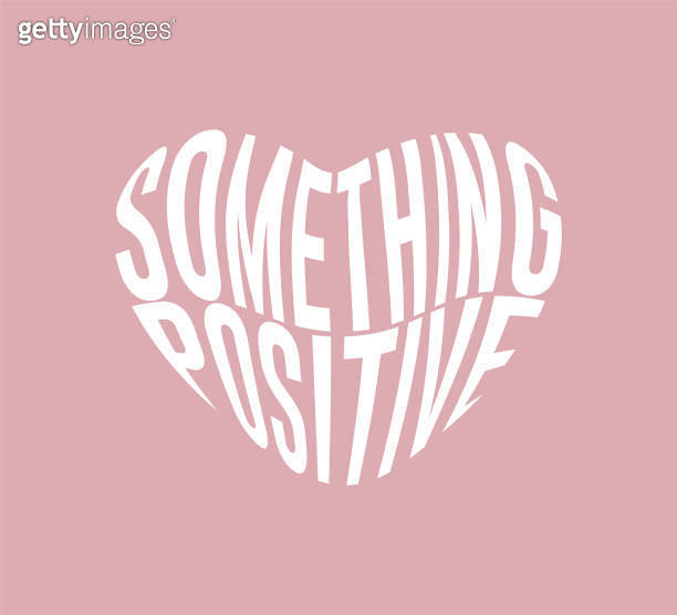 Something positive slogan in heart shape, vector design for fashion ...