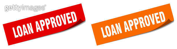 loan approved paper peeler sign set. loan approved sticker 이미지 ...