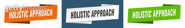 holistic approach banner. holistic approach ribbon label sign set 이미지 ...