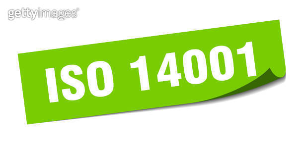 iso 14001 sticker. square isolated label sign. peeler 이미지 (1500049845 ...
