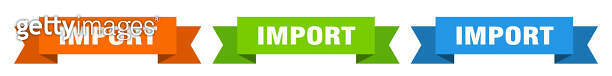 import ribbon. import isolated paper sign. banner (1499945337) - 게티이미지뱅크