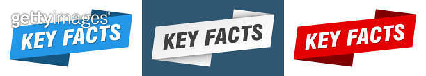 key facts banner. key facts ribbon label sign set (1500052023) - 게티이미지뱅크
