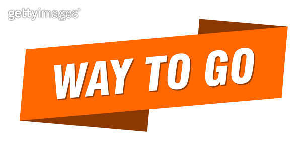 way to go banner template. ribbon label sign. sticker (1503246509) 일러스트 ...