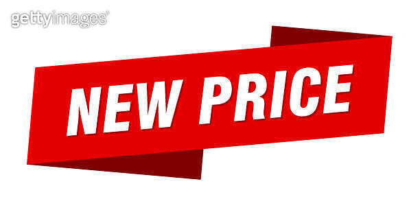 new price banner template. ribbon label sign. sticker (1500259109) - 게티 ...