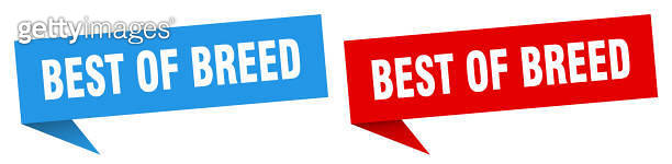 best of breed banner sign. best of breed speech bubble label set ...