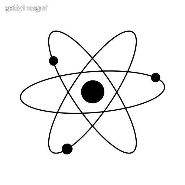 Atom Icon Vector Illustration Symbol Of Science Education Nuclear