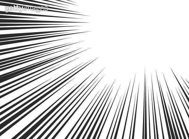 Comic book motion effect manga anime action frame sharp black sunburst ...