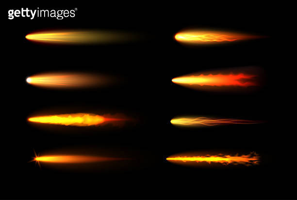 Fire tails red orange dynamic blazing flame glowing sparks burning ...