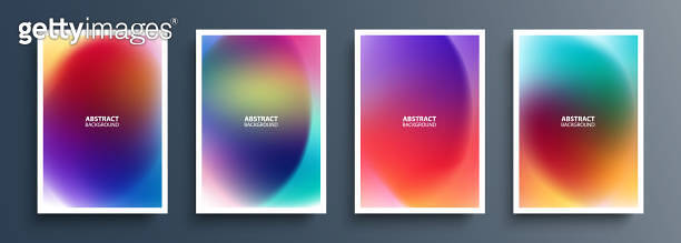 Set of abstract multicolored backgrounds with vibrant color gradients ...