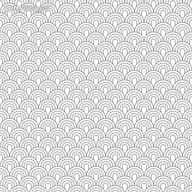Seamless Art Deco Scallop Pattern Background Texture 이미지 (1718145017 ...