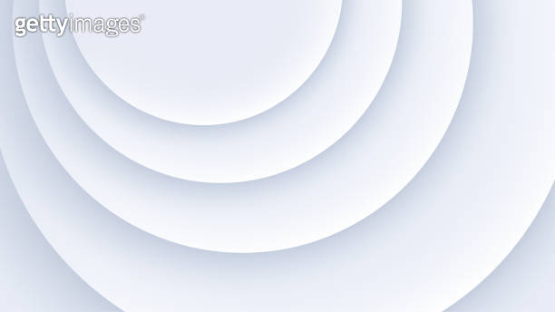 Neumorphic circular background with round wave elements. Minimal ...
