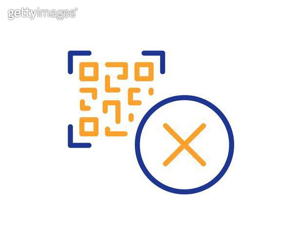 No QR code line icon. Scan barcode sign. Vector (1477568978) 일러스트, 무료 ...