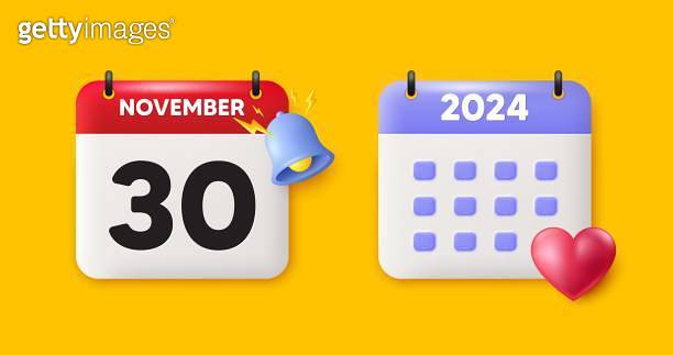 30th day of the month icon. Event schedule date. Calendar date 3d icon ...