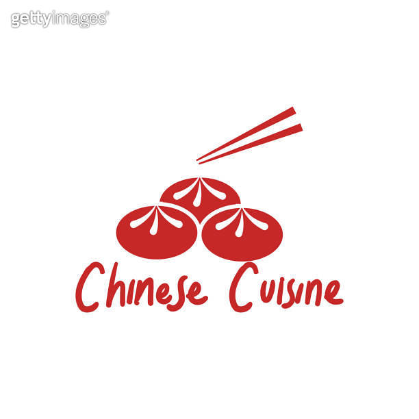 Chinese cuisine icon for Chinese restaurant isolated on white ...