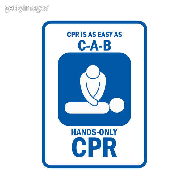CPR Cardiopulmonary Resuscitation sign and symbol. Vector illustration ...