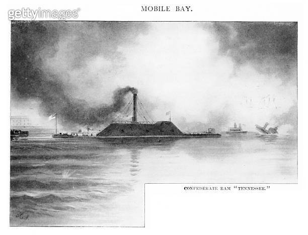 CSS Tennessee Captured during Battle in Mobile Bay, Alabama, 1864 ...