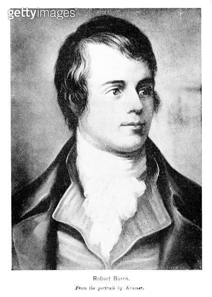 Robert Burns Portrait, Scottish Poet and Lyricist, 18th Century British ...