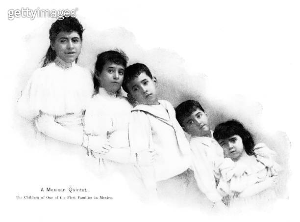 Children of Mexican Nobility Photo Portrait, 18th Century Mexican ...
