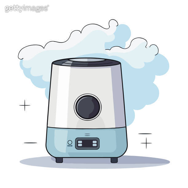 Cartoon humidifier for room, home, flat, office. Equipment, domestic ...