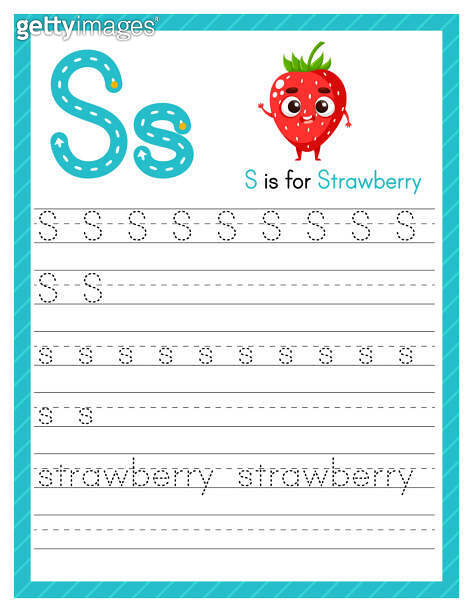 Trace letter S uppercase and lowercase. Alphabet tracing practice ...