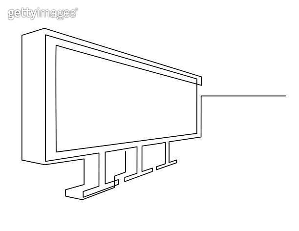 Drawing of a large-sized billboard for outdoor advertising, installed ...