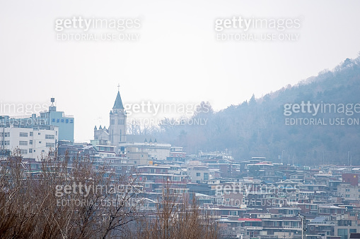 Seoul, South Korea - 19 February 2023: View of the city from ...