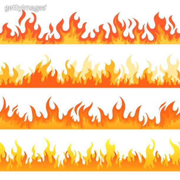 Fire flame background. Seamless texture. Bonfire motion, endless ...