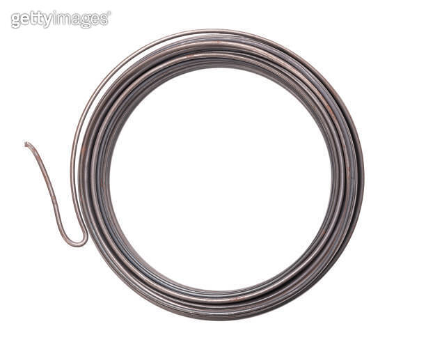 Iron wire roll, rolled up ferrous wire of pure, annealed iron, from ...