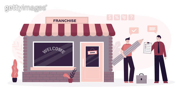 Partners sign franchise agreement. Network business development model ...