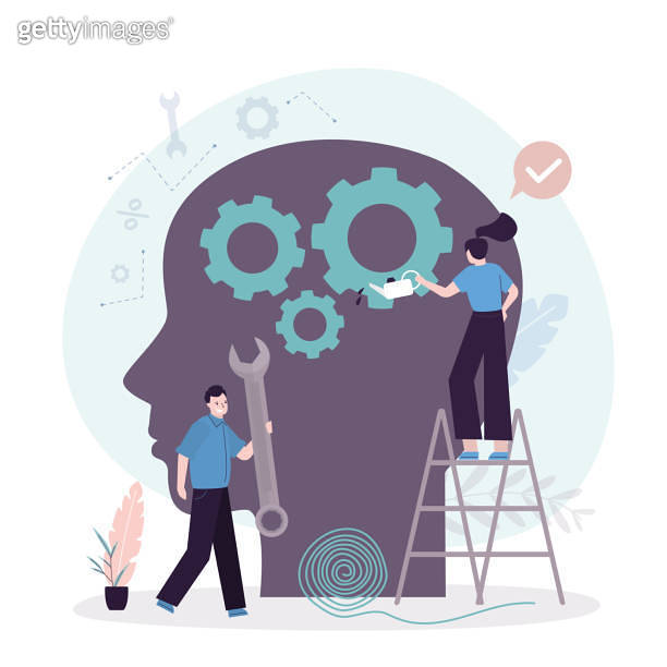 Psychological therapy concept. Psychologist characters or doctors with ...