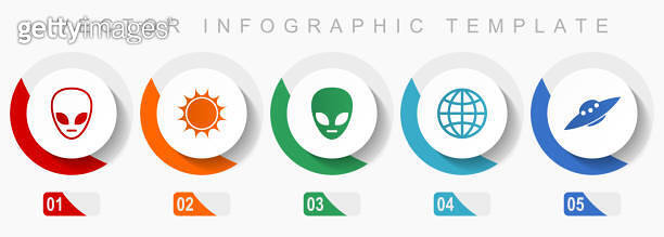 Alien icon set, miscellaneous icons such as star, ufo, space ship and ...