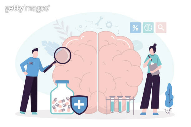 Neurologist doctors doing checkup brain procedure. Medical tests ...