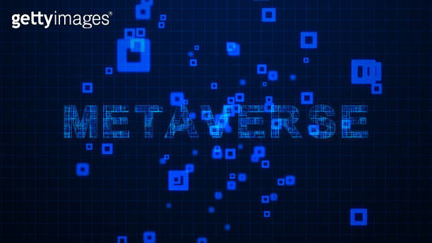 Metaverse Texts Circuit Lines Animation on Grid Background 이미지 ...