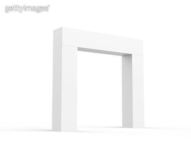 Blank Advertising Promotional Event Entrance Gate. 3D Illustration. 이미지 ...