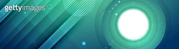 Green gradient abstract background with geometric circle shape element ...