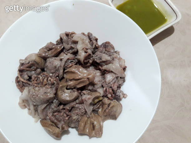 Milk Fish Intestines – traditional Taiwanese cuisine. Fish offal ...