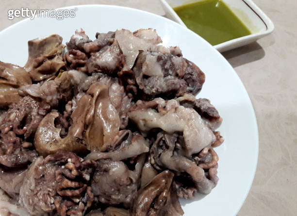 Milk Fish Intestines – traditional Taiwanese cuisine. Fish offal ...