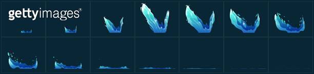 Water splash vfx animation sprite sheet stages (1467782322) 일러스트, 무료 ...