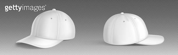 Realistic white cap front and side view 이미지 (1695061308) - 게티이미지뱅크